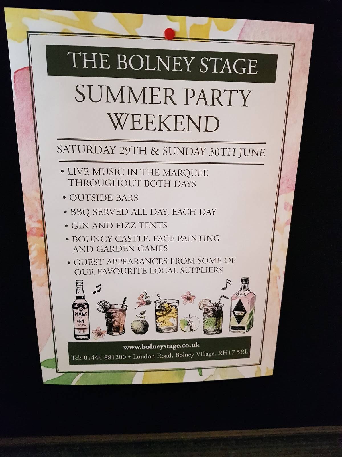 Menu at The Bolney Stage pub & bar, Bolney
