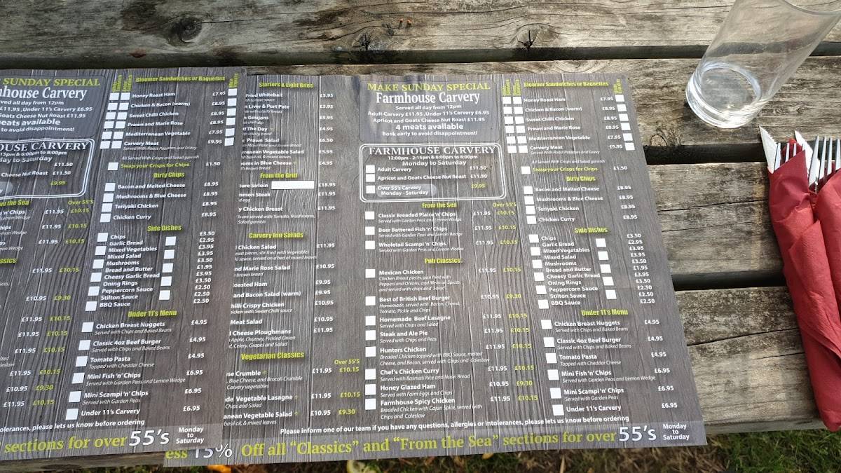 Menu at The Bowd Inn pub & bar, Sidmouth, A3052