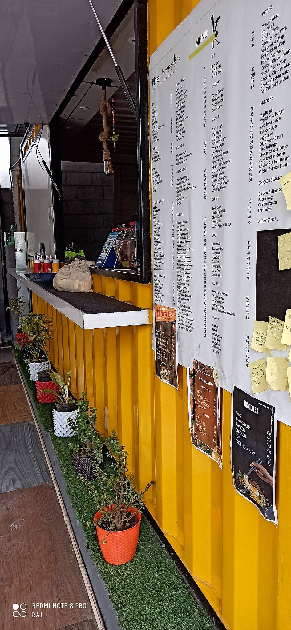 Menu at The Break In, Bengaluru