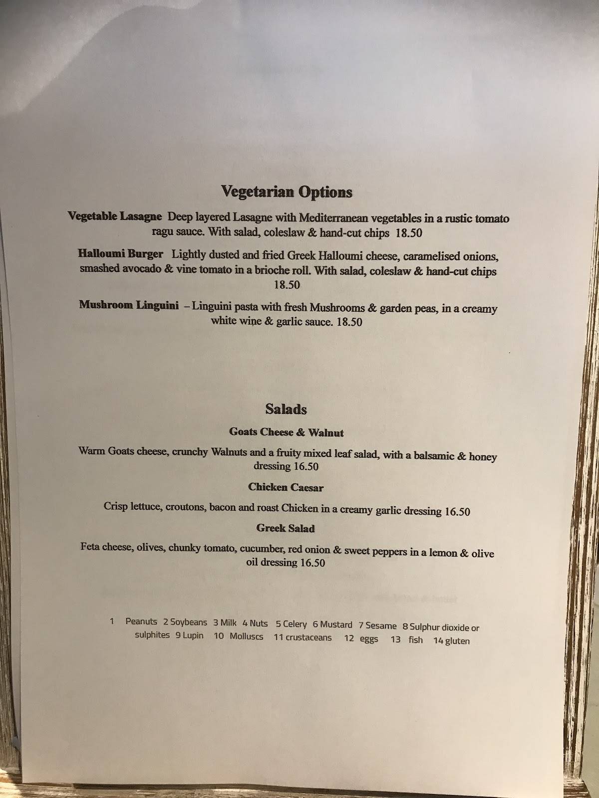 Menu at The Bridge Bar, Restaurant and River view Coffee Shop, Ballyconnell