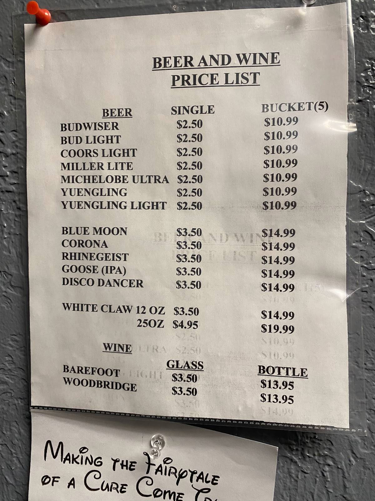 Menu at The Buckeye Barn, Springfield