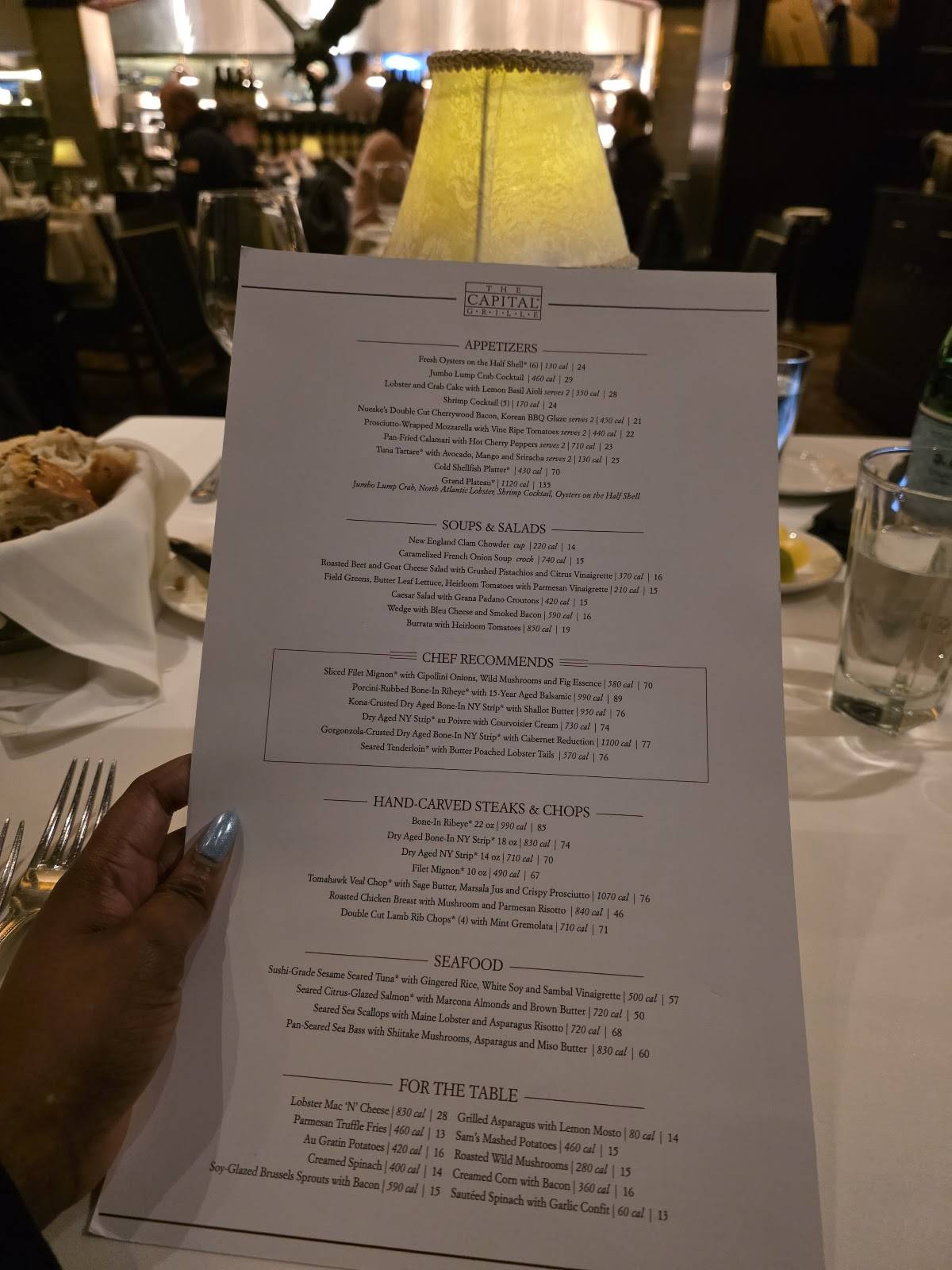 Menu at The Capital Grille pub & bar, Minneapolis