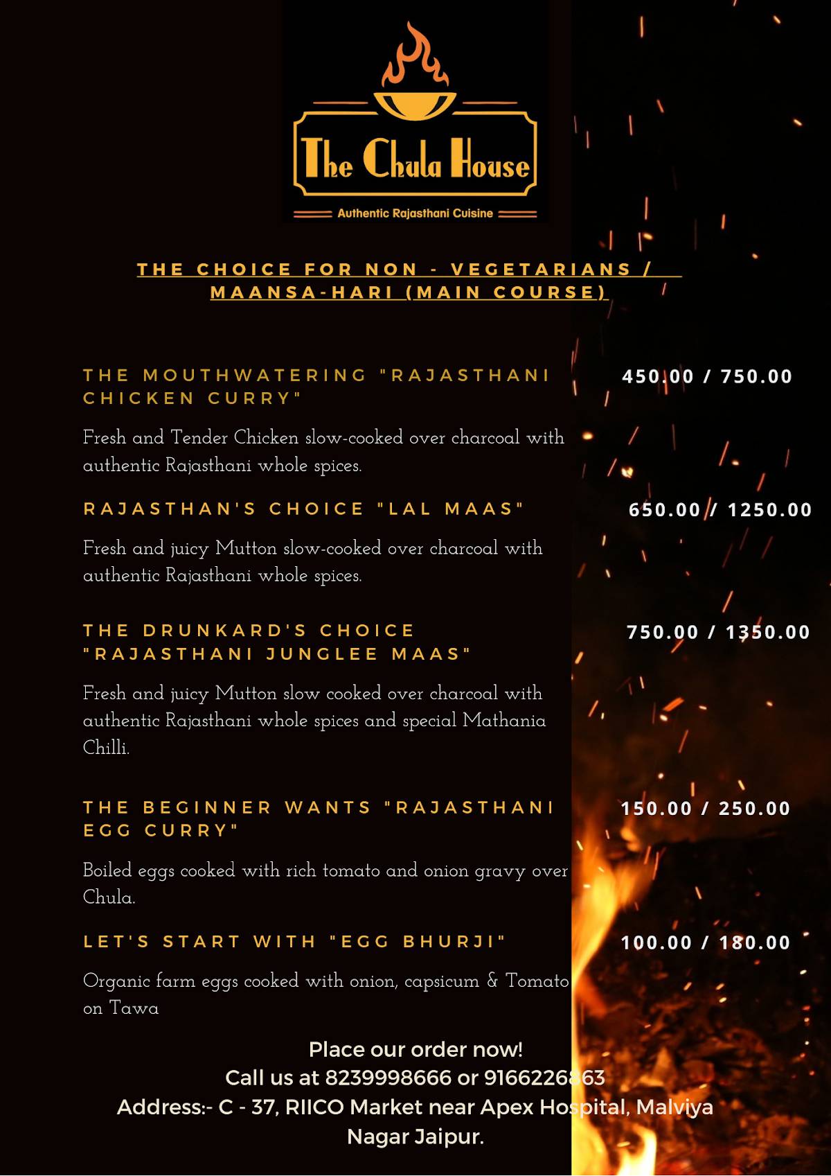 Menu at TCH: The Chula House - Authentic Rajasthani Kitchen, Jaipur