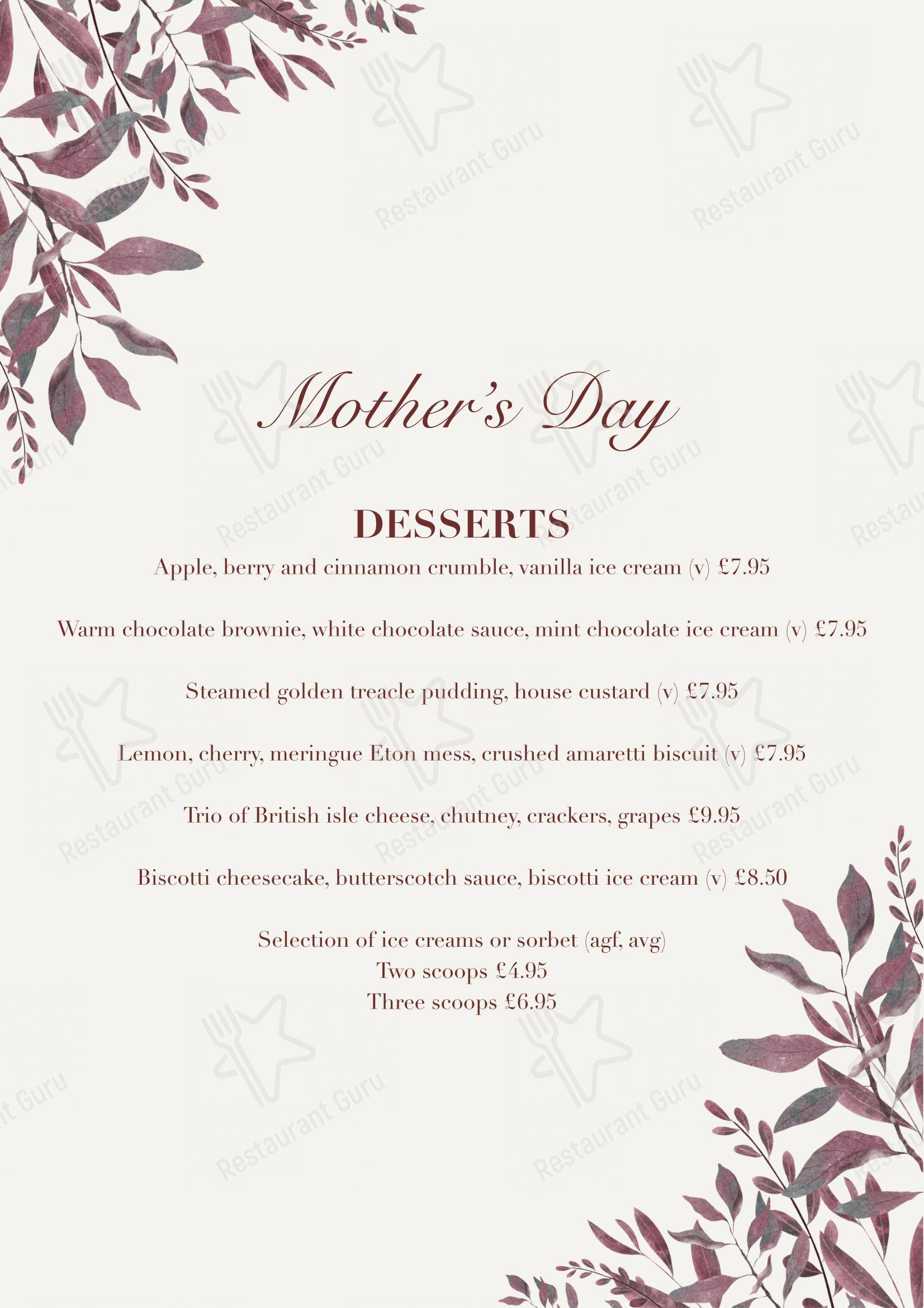 Menu at The Church Inn pub & bar, Cheadle, 90 Ravenoak Rd