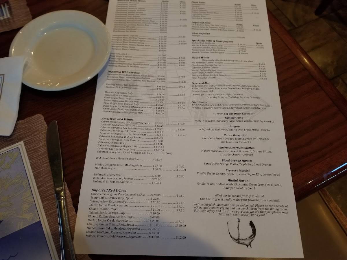 Menu at The Crab Trap pub & bar, Somers Point