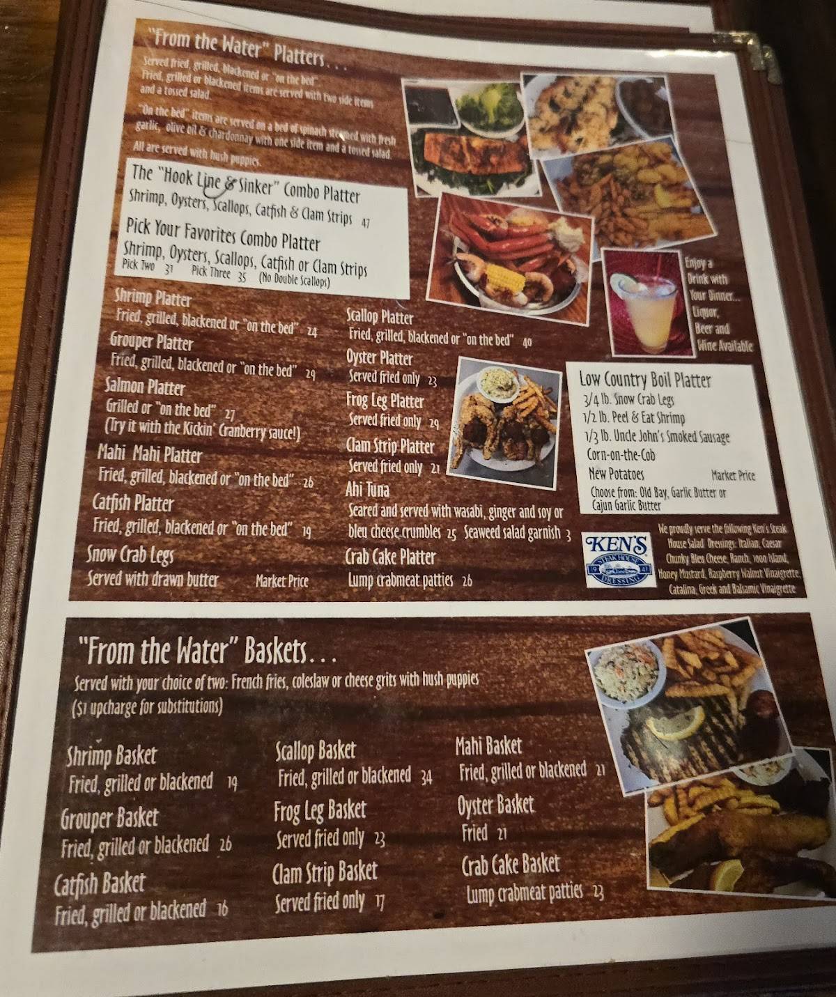 Menu at The Crooked Bass Grill and Tavern pub & bar, Babson Park