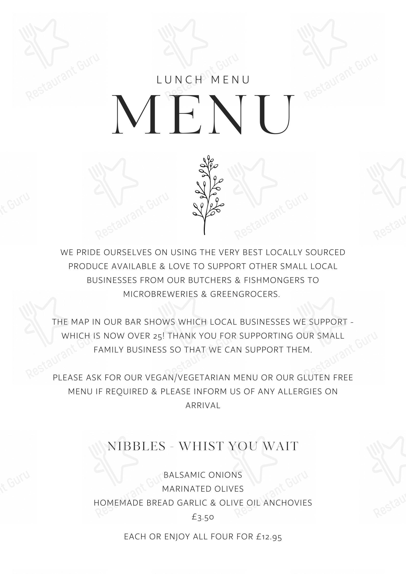 Menu at The Crown & Thistle pub & bar, Carlisle, Rockliffe