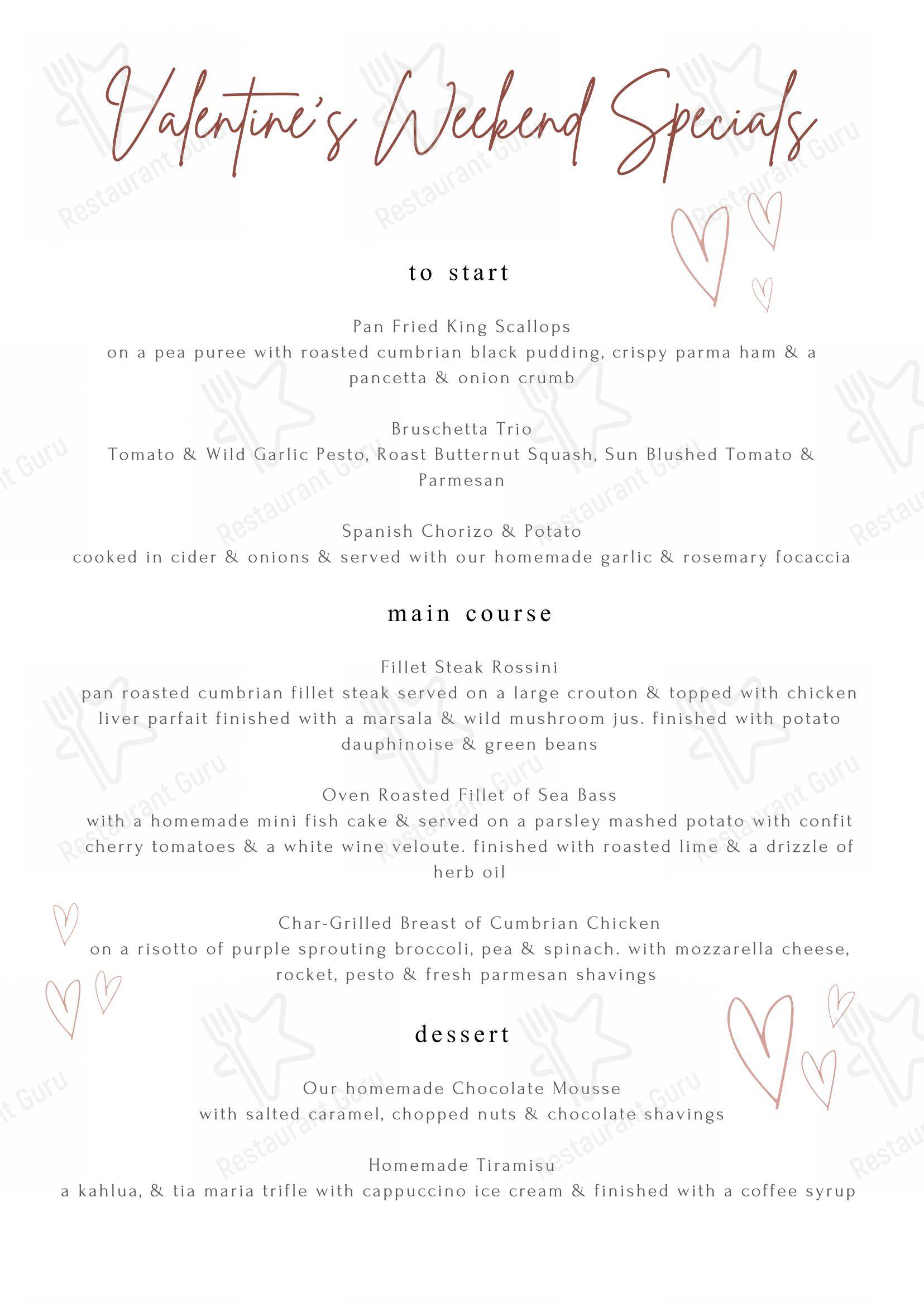 Menu at The Crown & Thistle pub & bar, Carlisle, Rockliffe