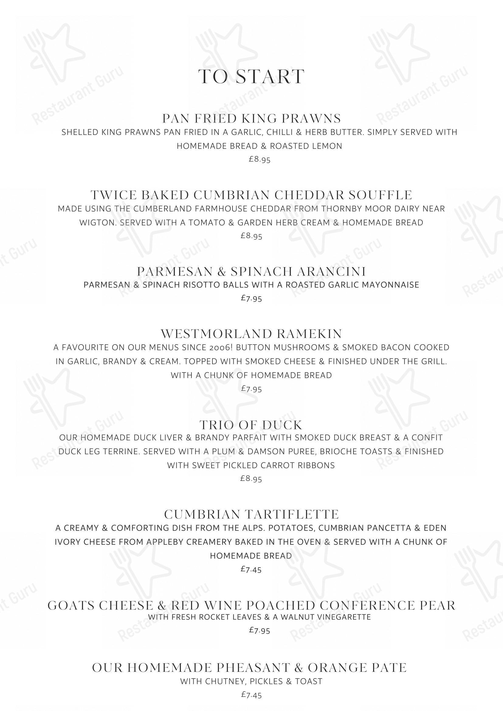 Menu at The Crown & Thistle pub & bar, Carlisle, Rockliffe