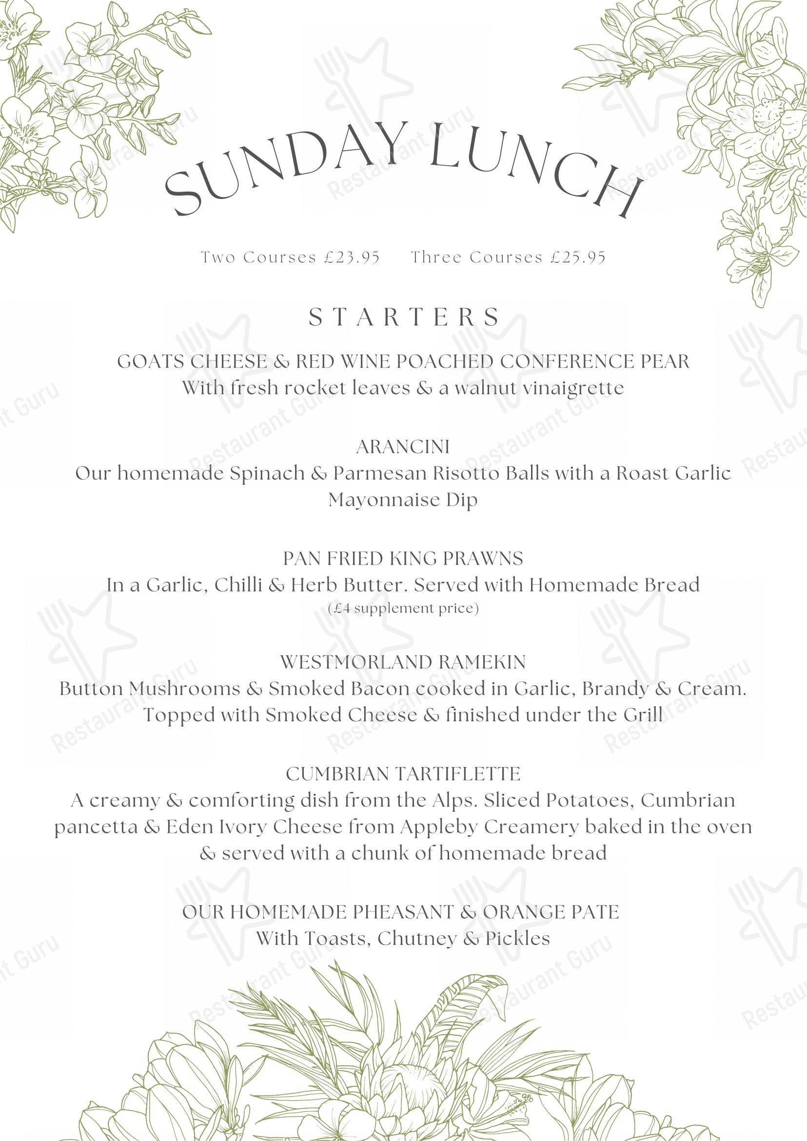 Menu at The Crown & Thistle pub & bar, Carlisle, Rockliffe
