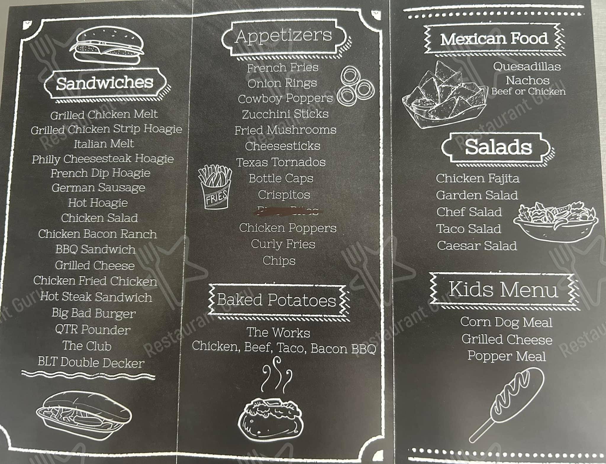 Menu at The Den Bowie restaurant, Bowie