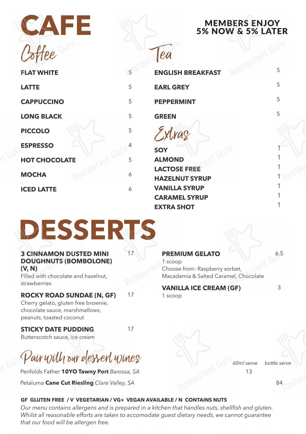 Menu at The Duke of Dural pub & bar, Dural
