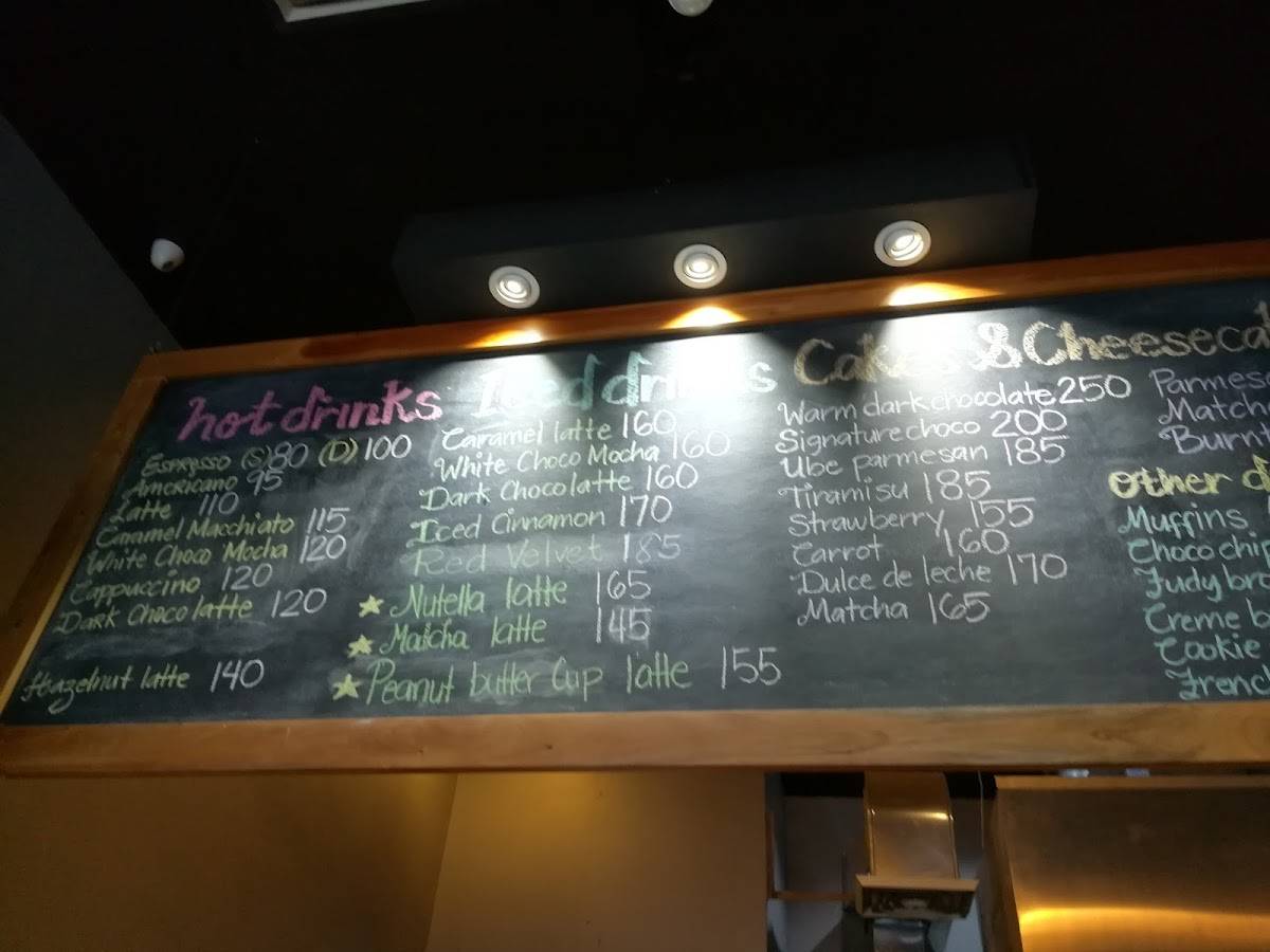 Menu at The Fat Cow restaurant, Davao City