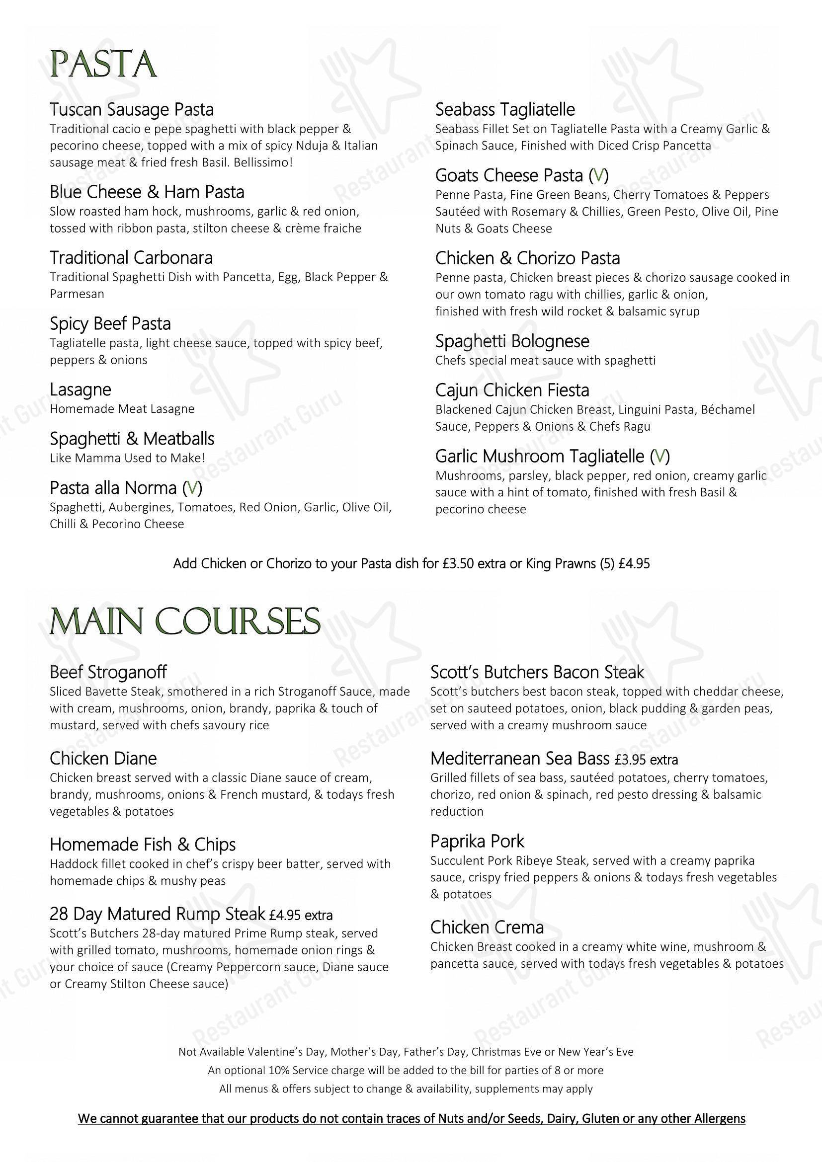 Menu at The Fat Italian Ormskirk restaurant, Ormskirk, 47-49 Derby St