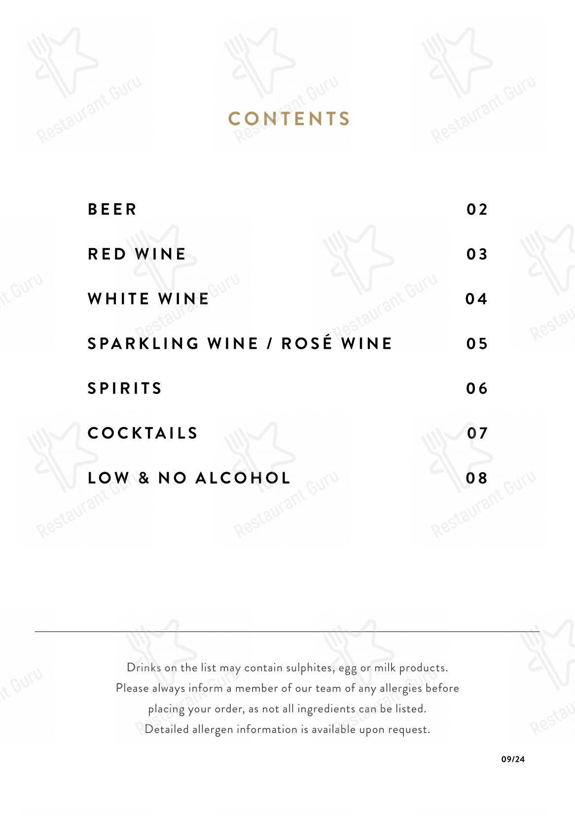 Menu at The Fish Inn, Ringwood pub & bar, Ringwood, The Bridges