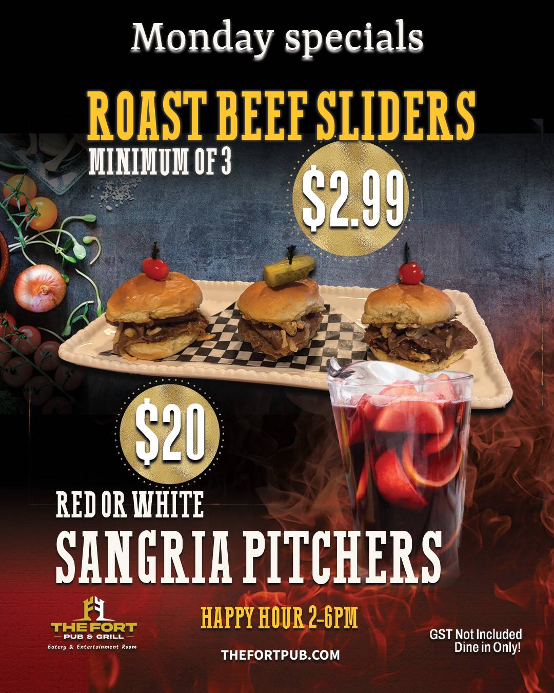 Menu at The Fort Pub & Grill, Edmonton