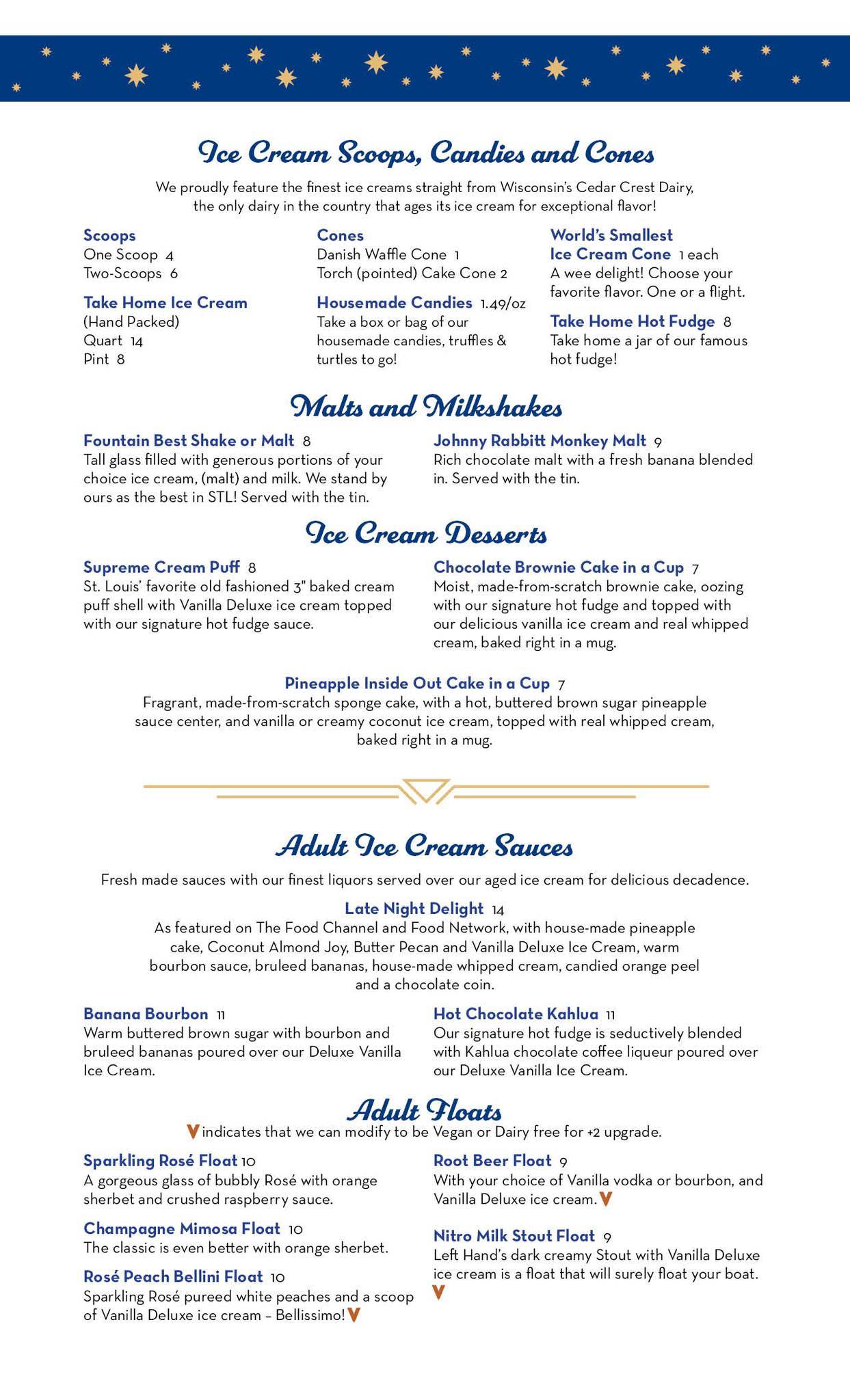 Menu at The Fountain on Locust pub & bar, St. Louis, Locust St
