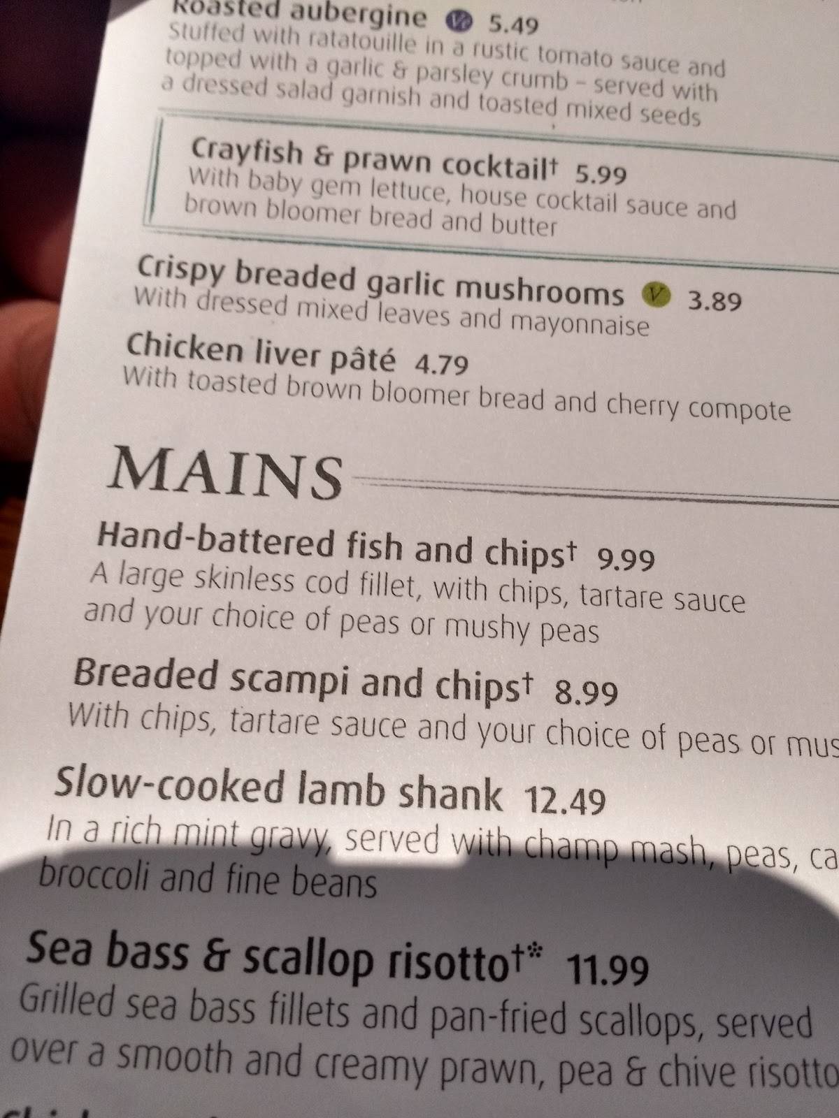 Menu at The George pub & bar, Huntingdon