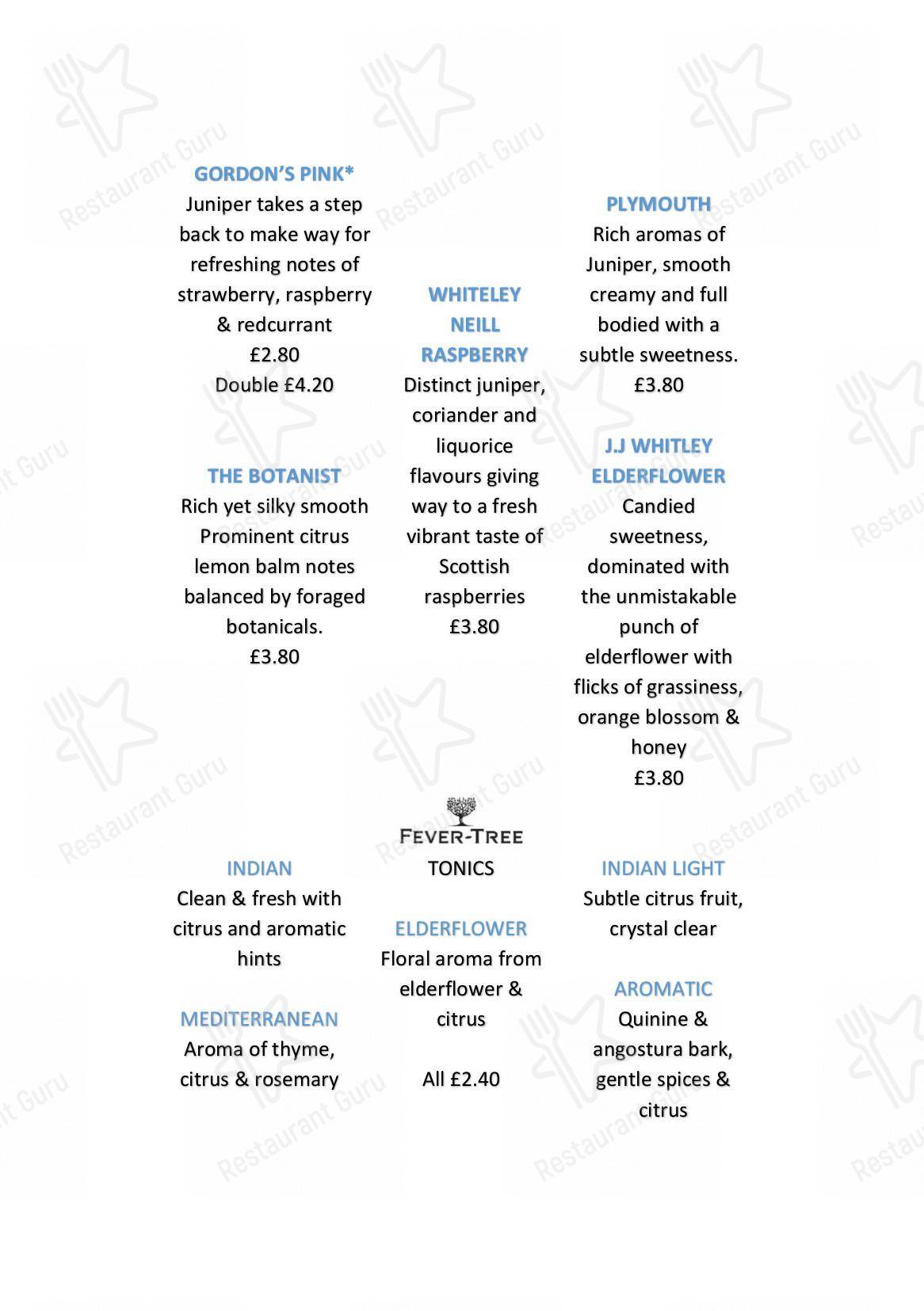 Menu at The George Inn pub & bar, Braunton
