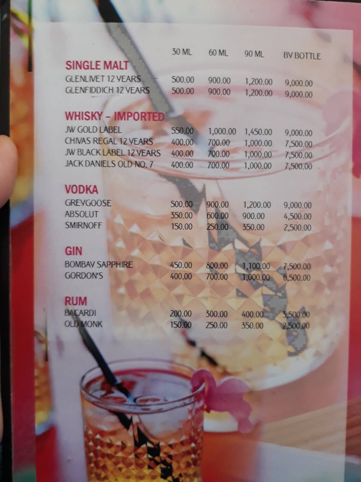 Menu at The Green Emerald - Forest Hill & Country Club, Karoran
