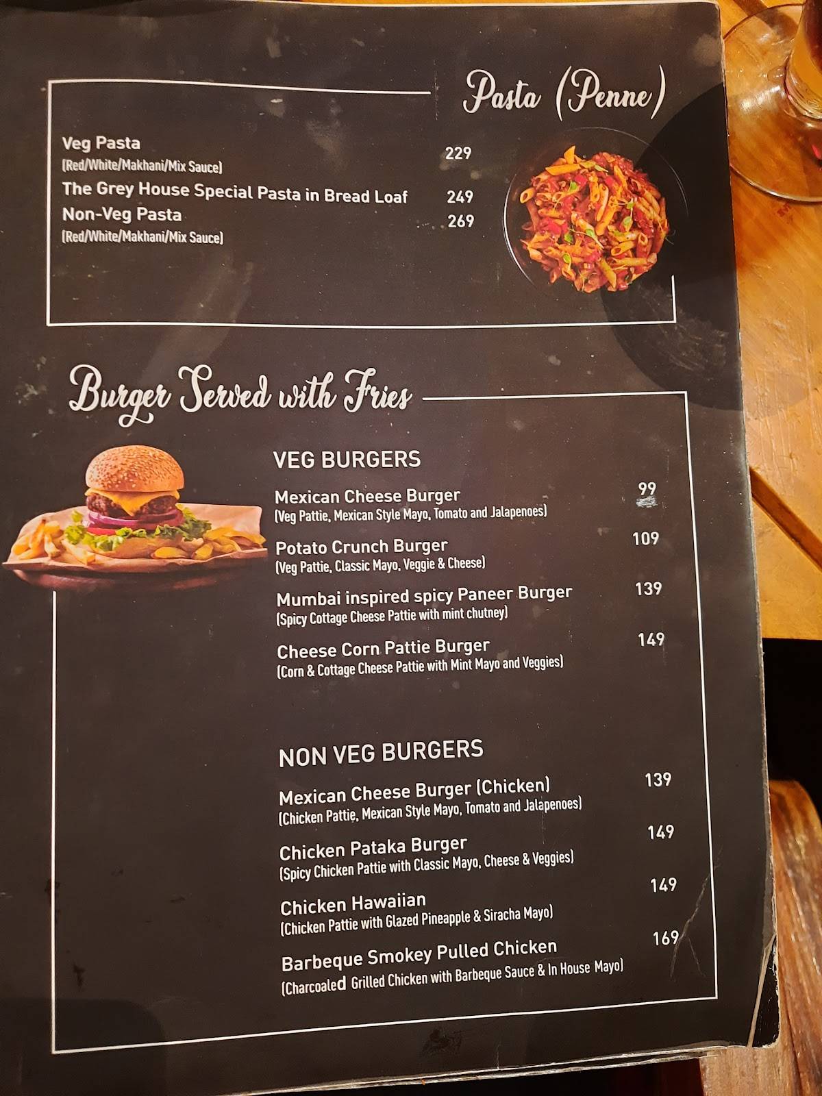 Menu at The Grey House (Cafe Terrace Lounge) Grey Courtyard, Bareilly