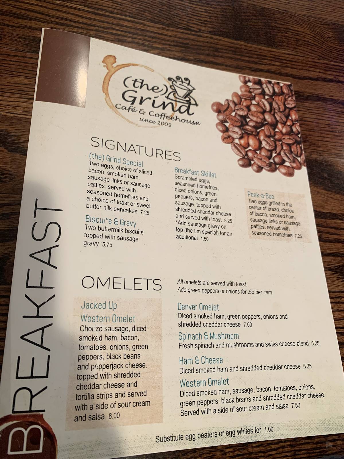 Menu at (The) Grind Coffee Company cafe, Lima