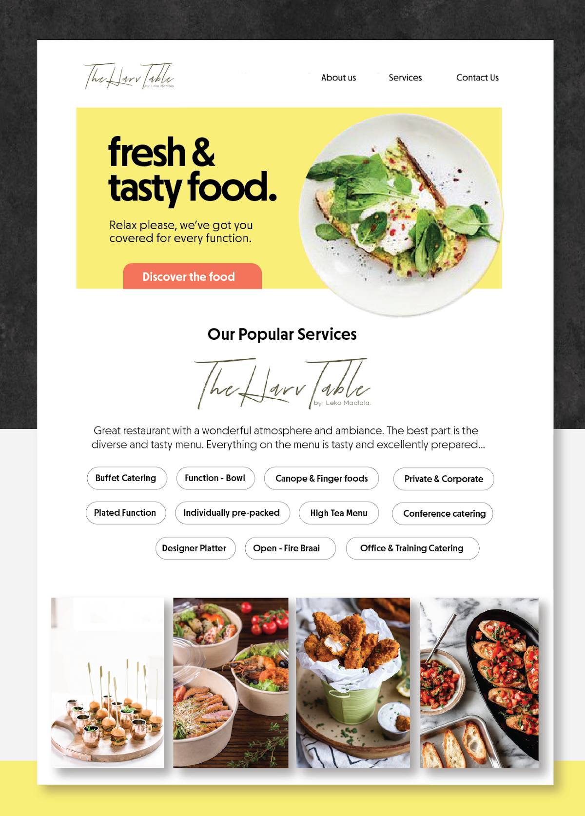 Menu at The Harv Table by Leko Madlala restaurant, Sandton