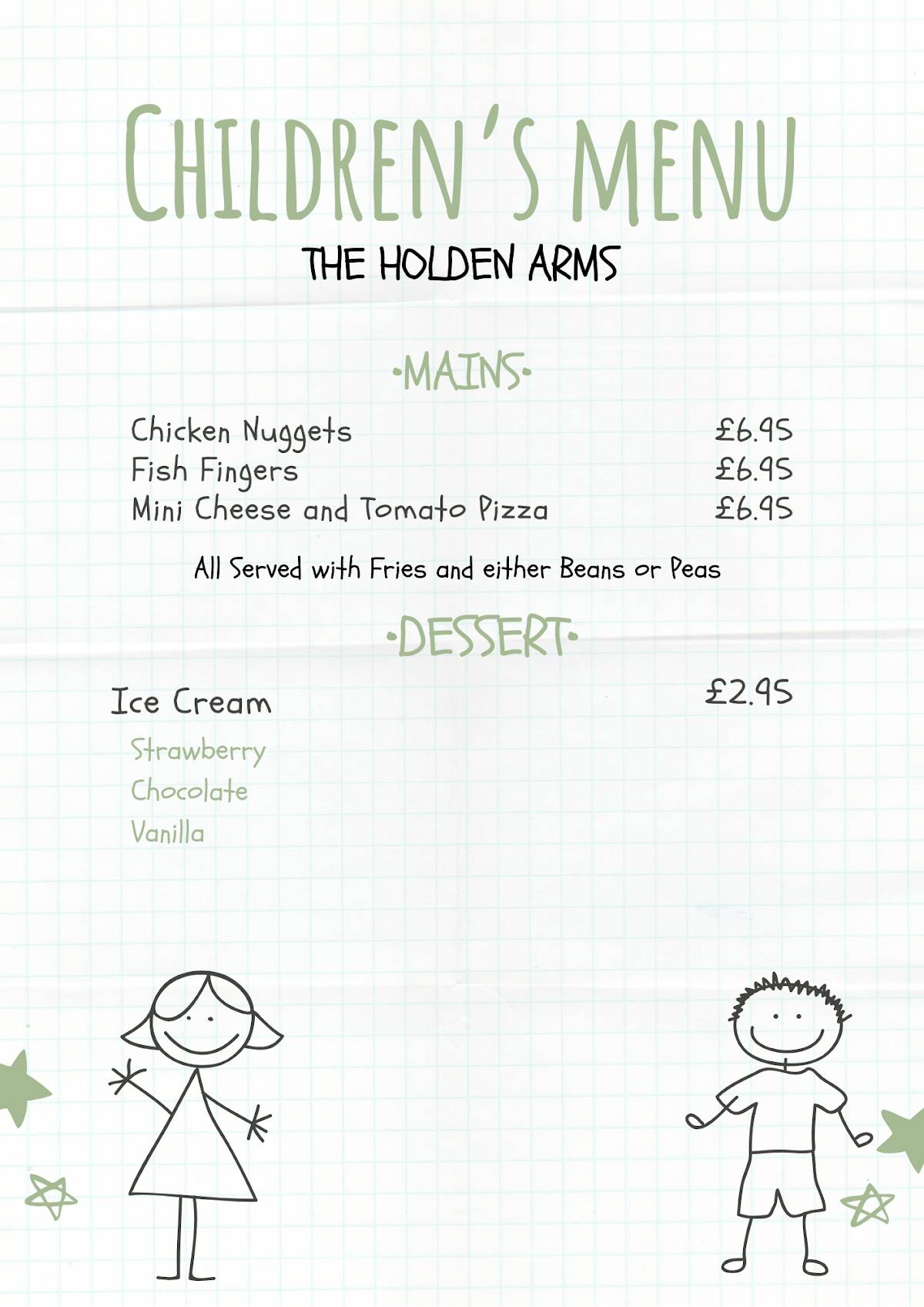 Menu at The Holden Arms pub & bar, Haslingden