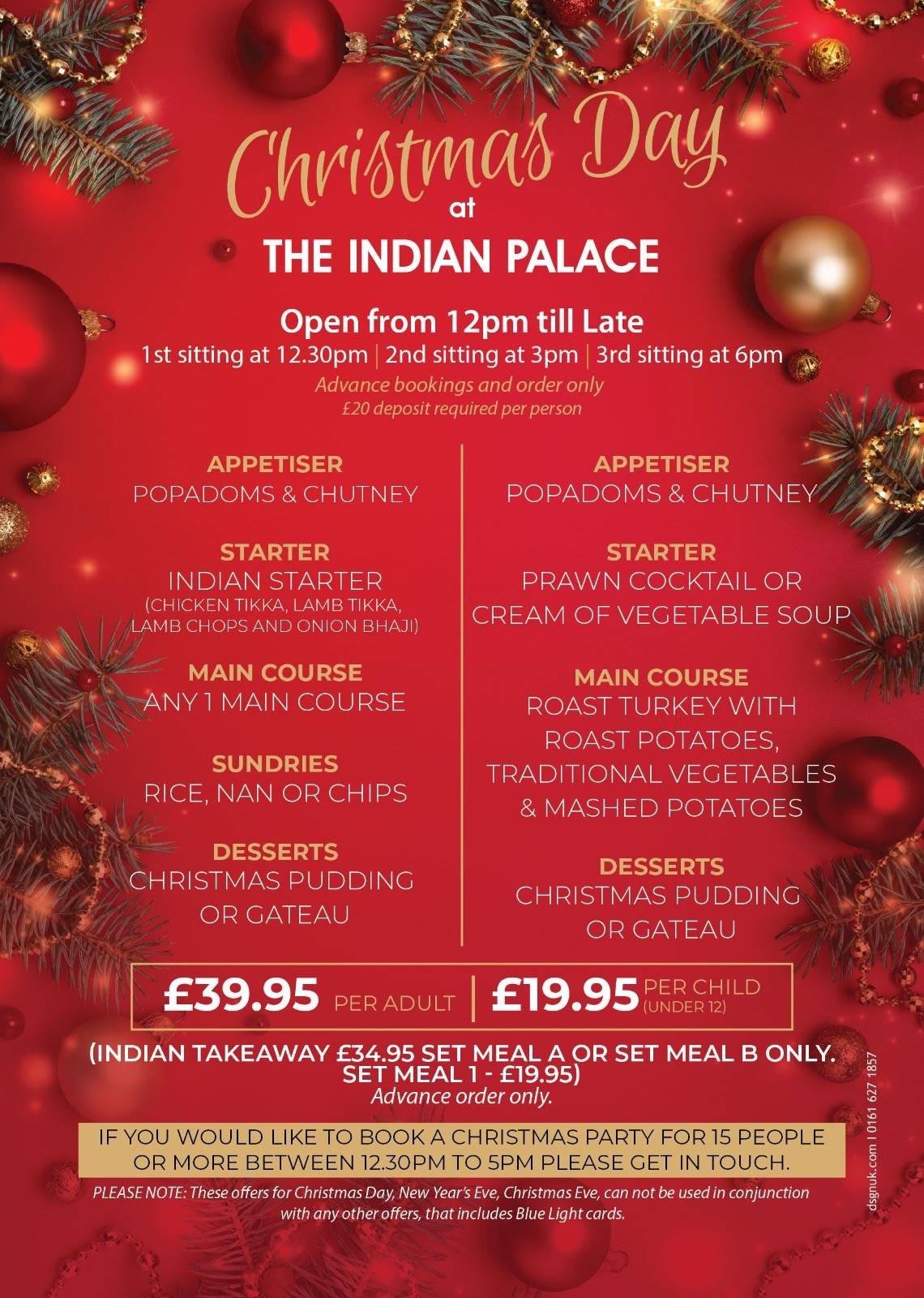Menu at The Indian Palace restaurant, St Helens