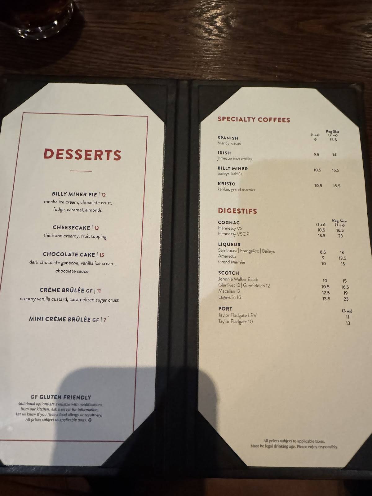 Menu at The Keg Steakhouse + Bar - Southside, Winnipeg, McGillivray Blvd