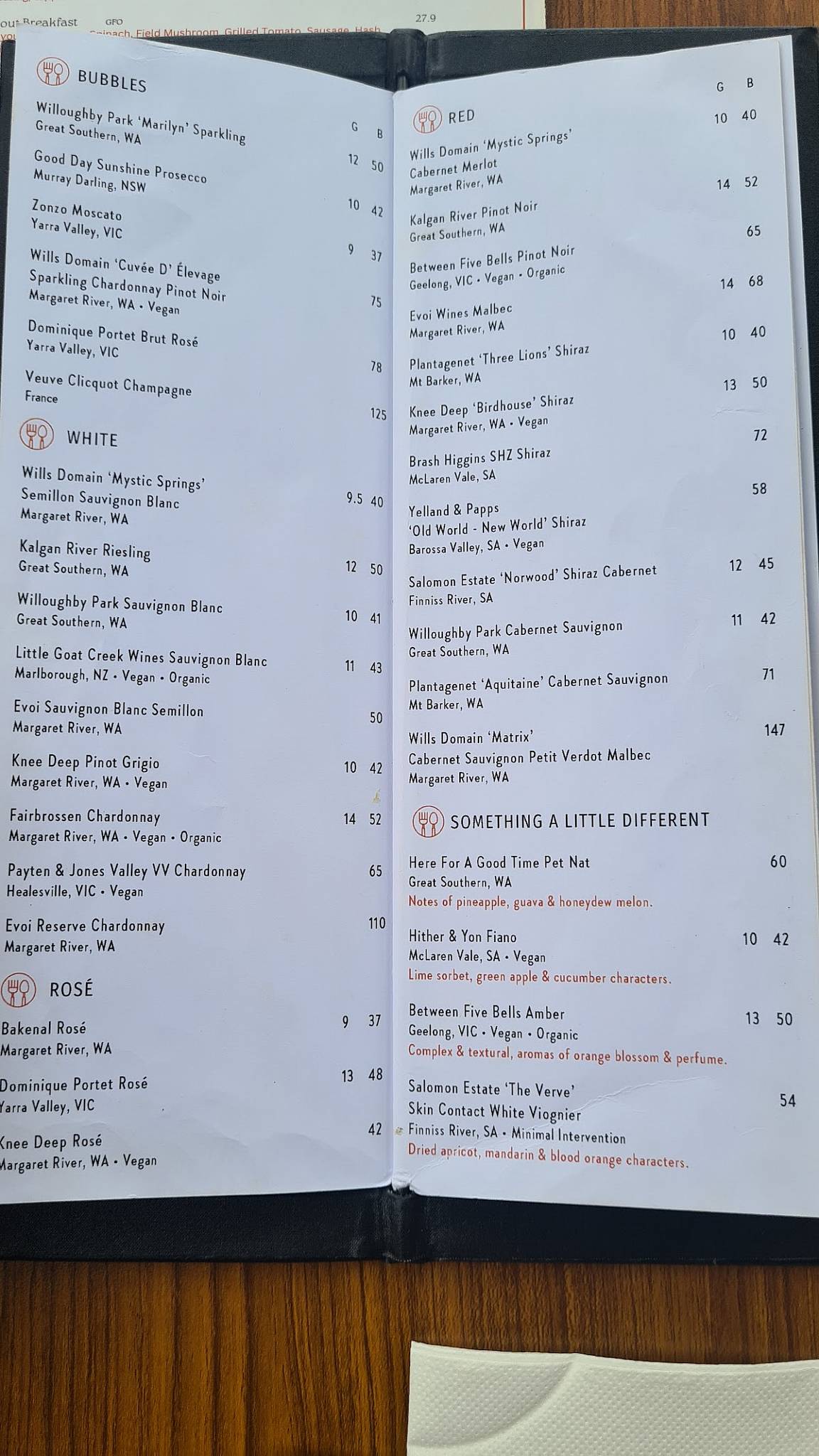 Menu at The Knock Restaurant, Rockingham