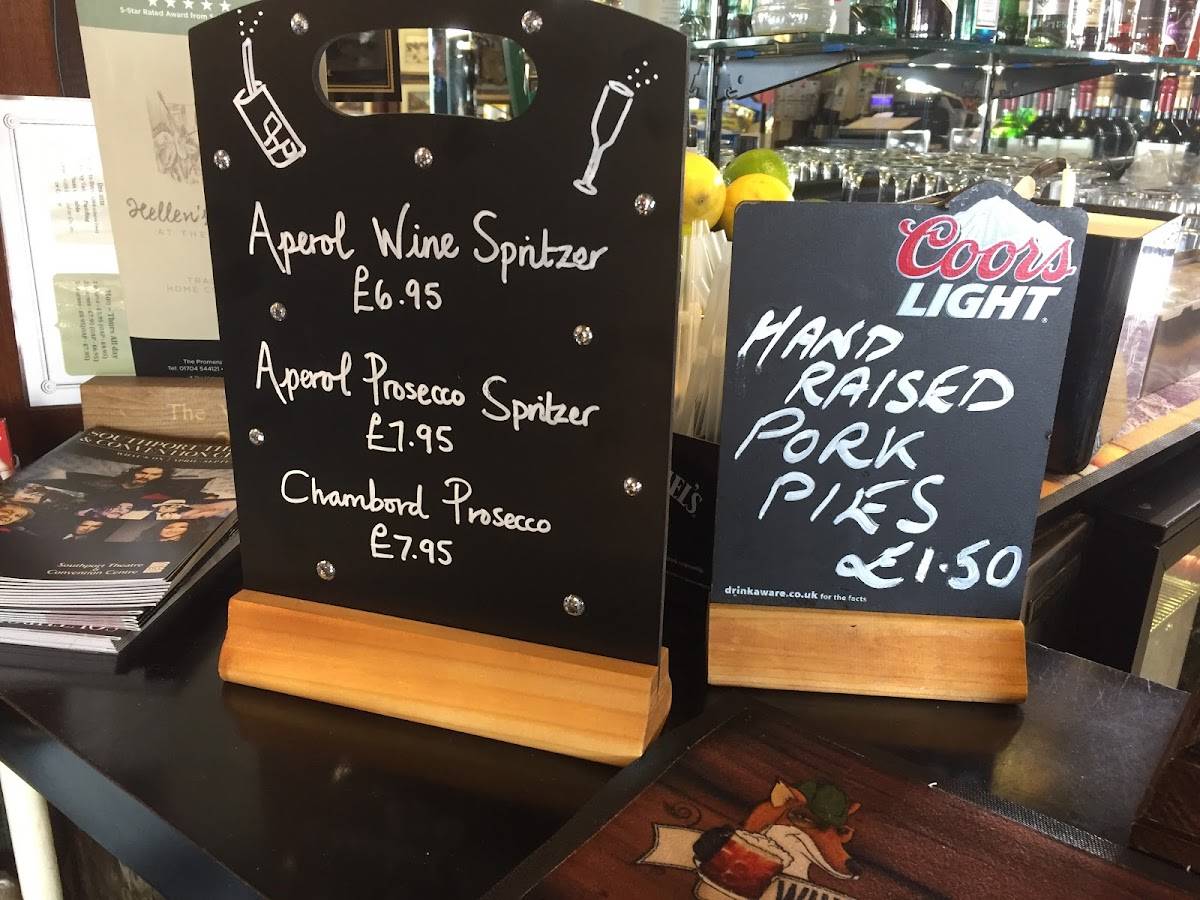 Menu at The Lakeside Inn pub & bar, Southport