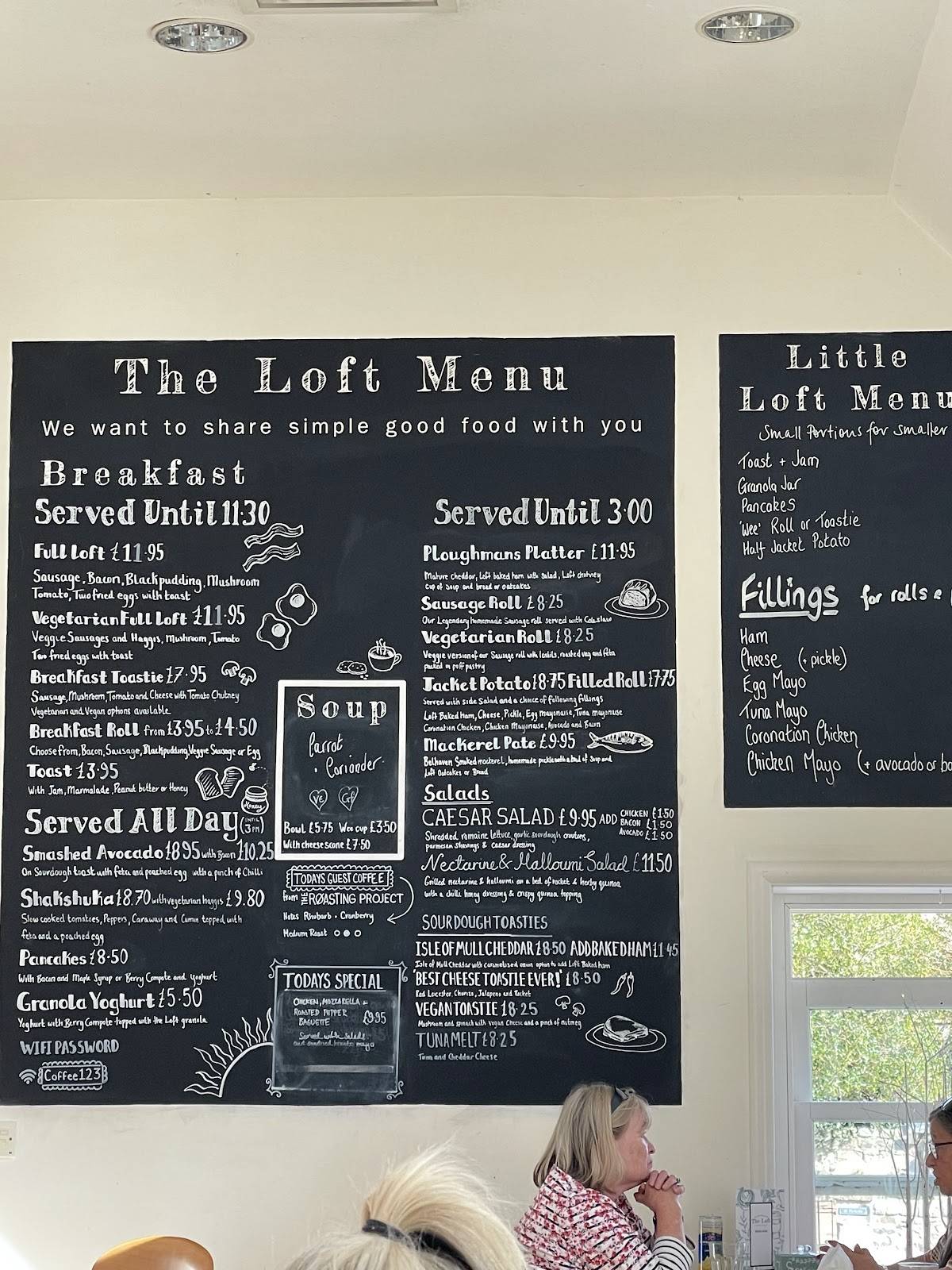 Menu at The Loft Café & Bakery, Haddington