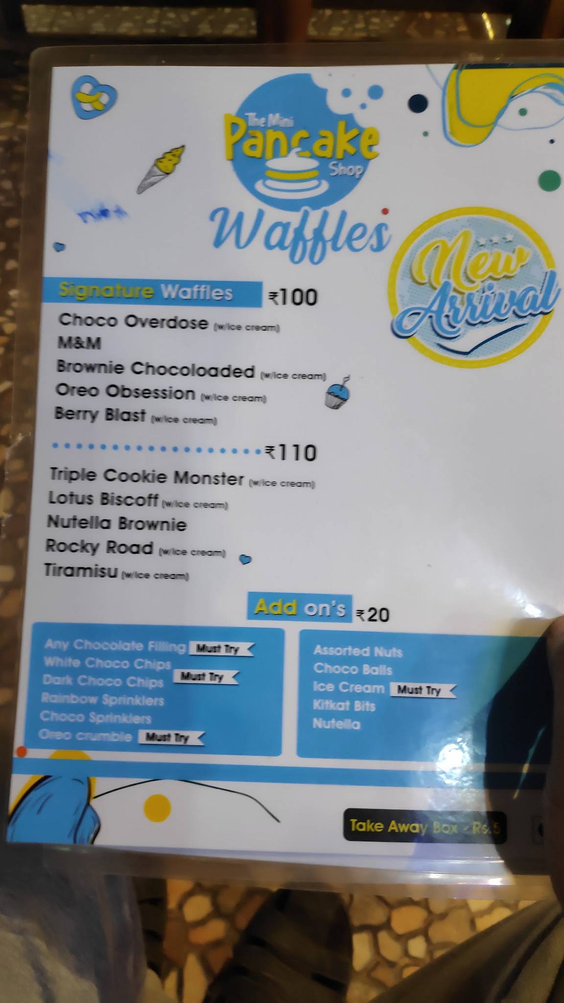 Menu at The Mini Pancake Shop, Puducherry, 31
