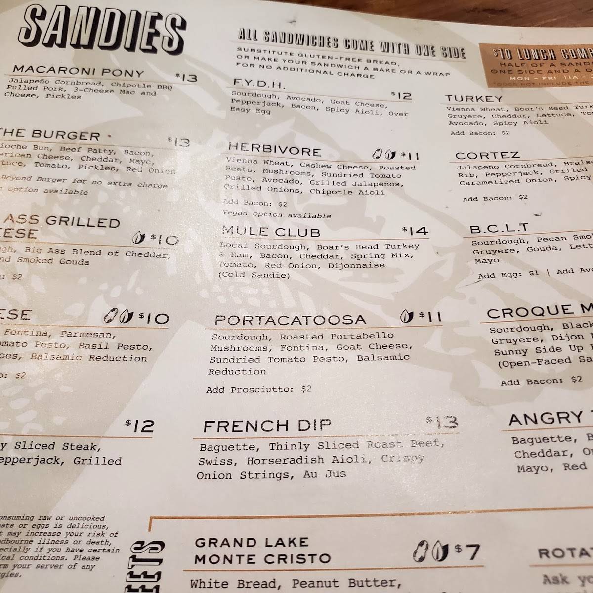 Menu at The Mule Edmond pub & bar, Edmond
