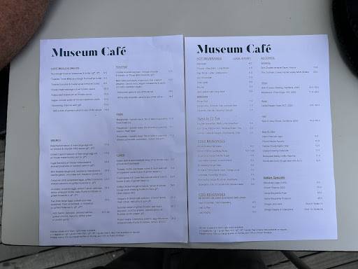 Menu at The Museum Cafe, Acton, 1 Lawson Cres
