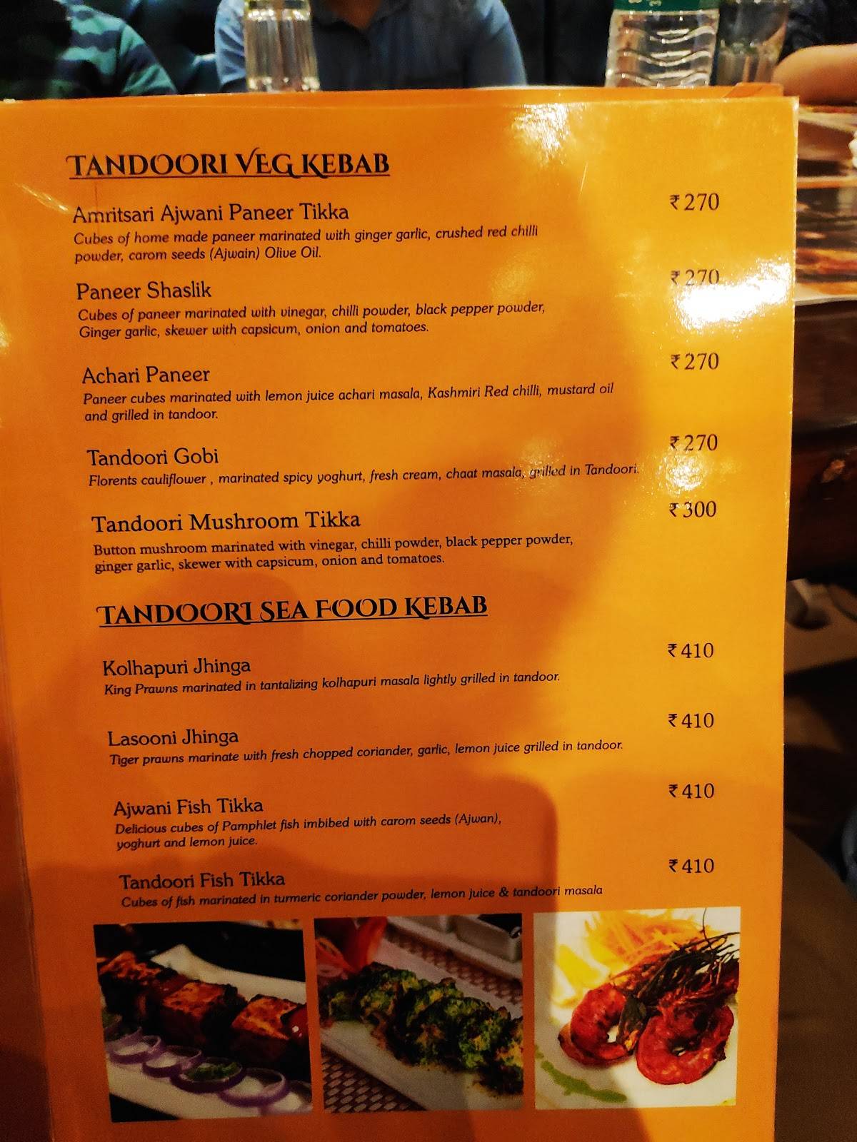 Menu at The Nawaab's Restaurant, Hyderabad