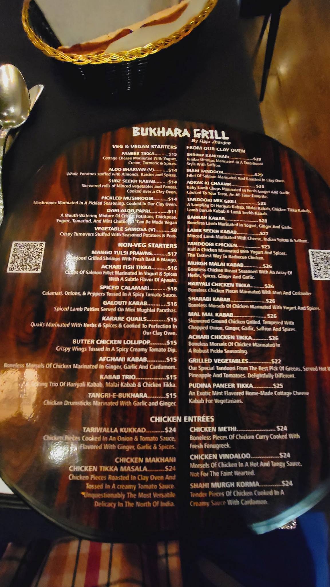 Menu at Bukhara Grill : Indian Spice Rave & Catering restaurant, Ridgewood