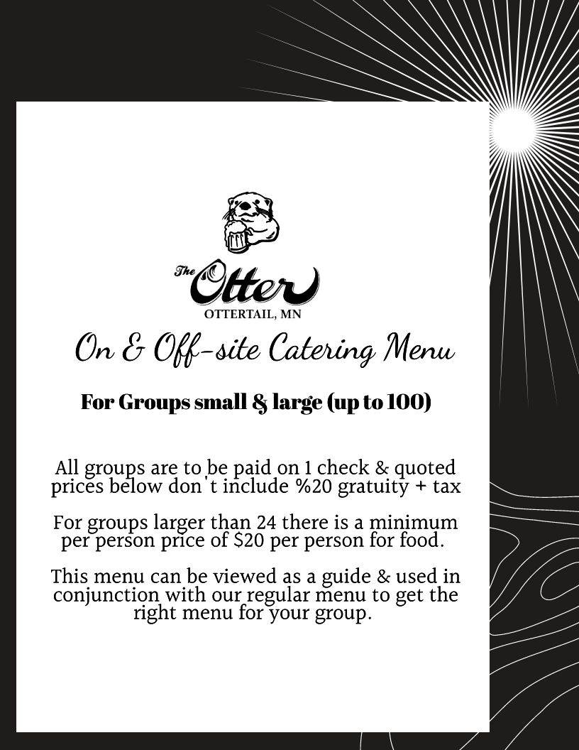 Menu at The Otter restaurant, Ottertail, 306 MN-78