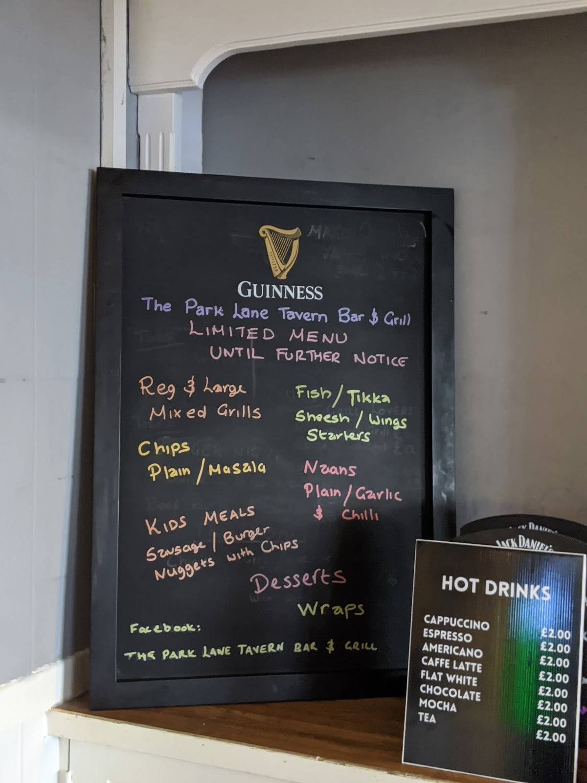 Menu at The Park Lane Tavern pub & bar, Halesowen