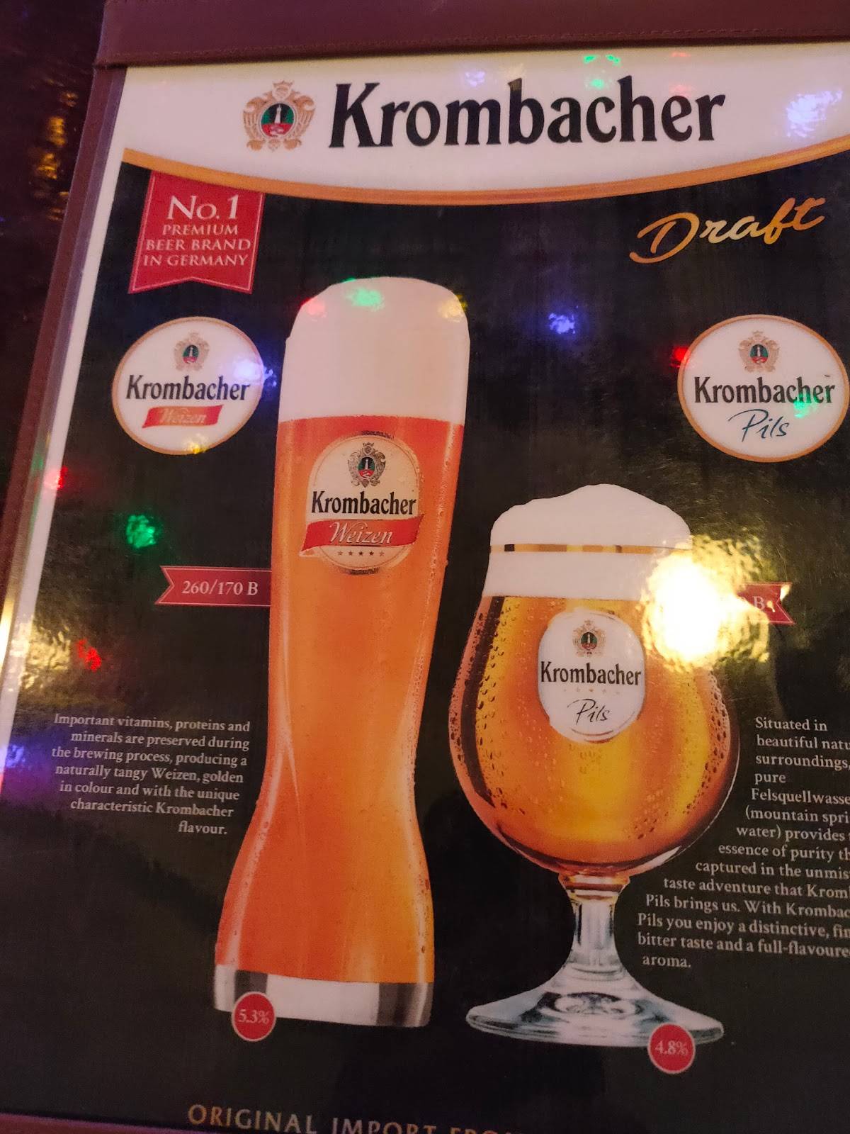 Menu at The Penalty Spot Sports and Music Pub, Bangkok