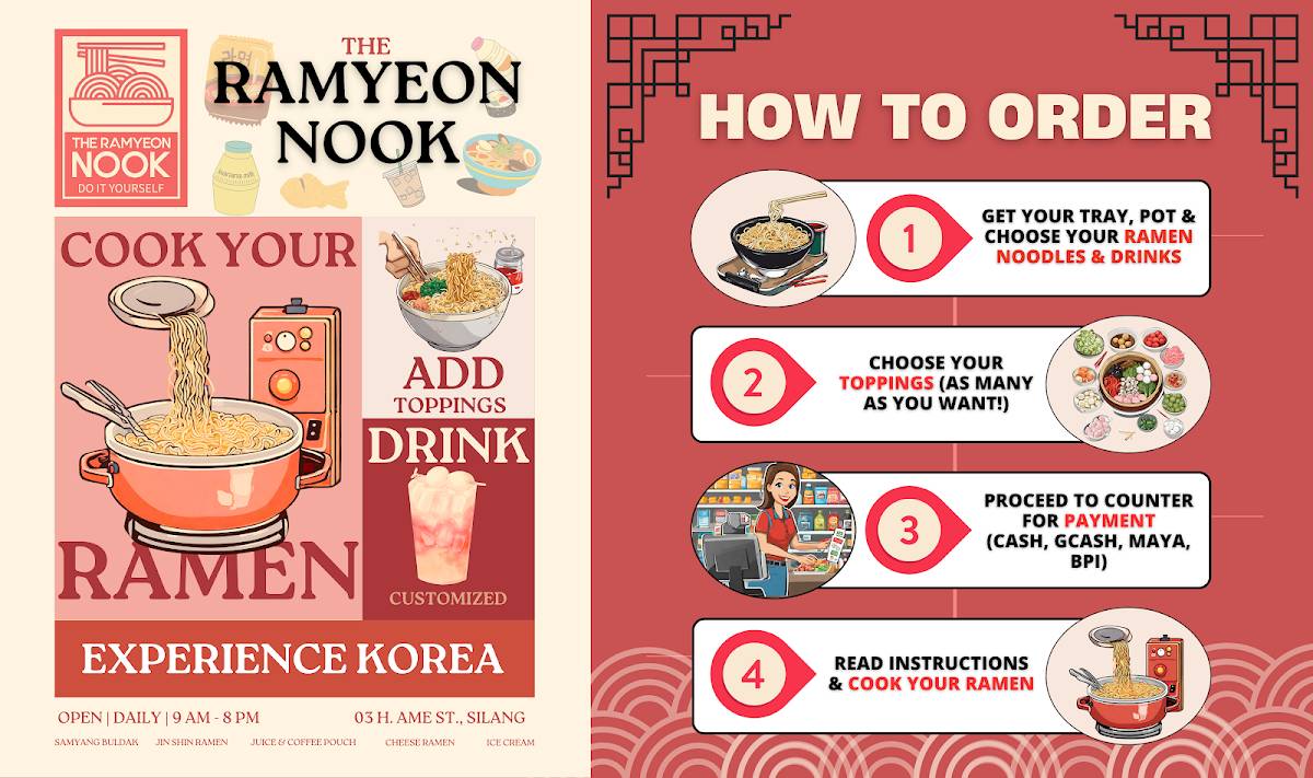 Menu at The Ramyeon Nook restaurant, Silang