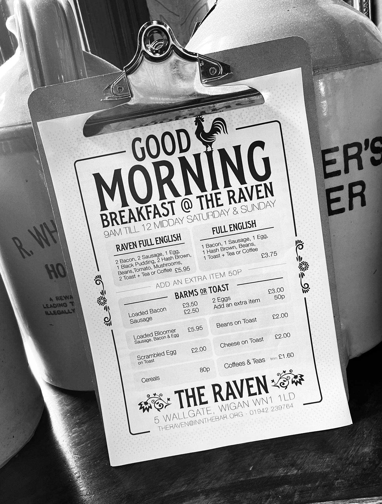Menu at The Raven pub & bar, Wigan
