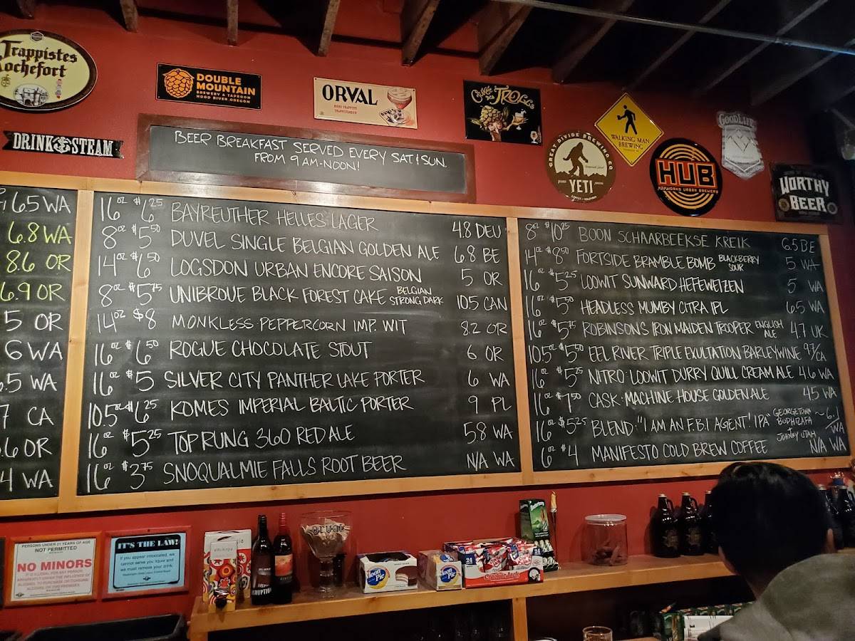 Menu at The Red Hot pub & bar, Tacoma, 6th Ave