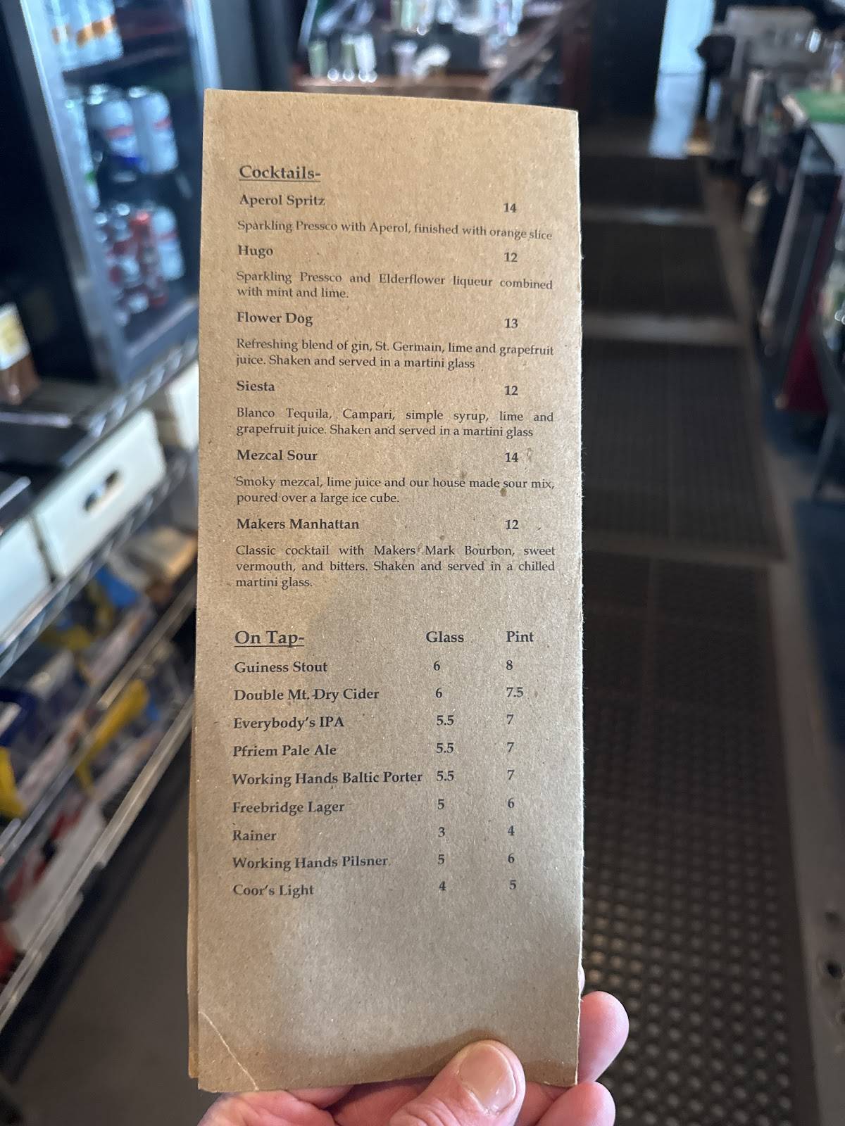 Menu at The River City Saloon pub & bar, Hood River