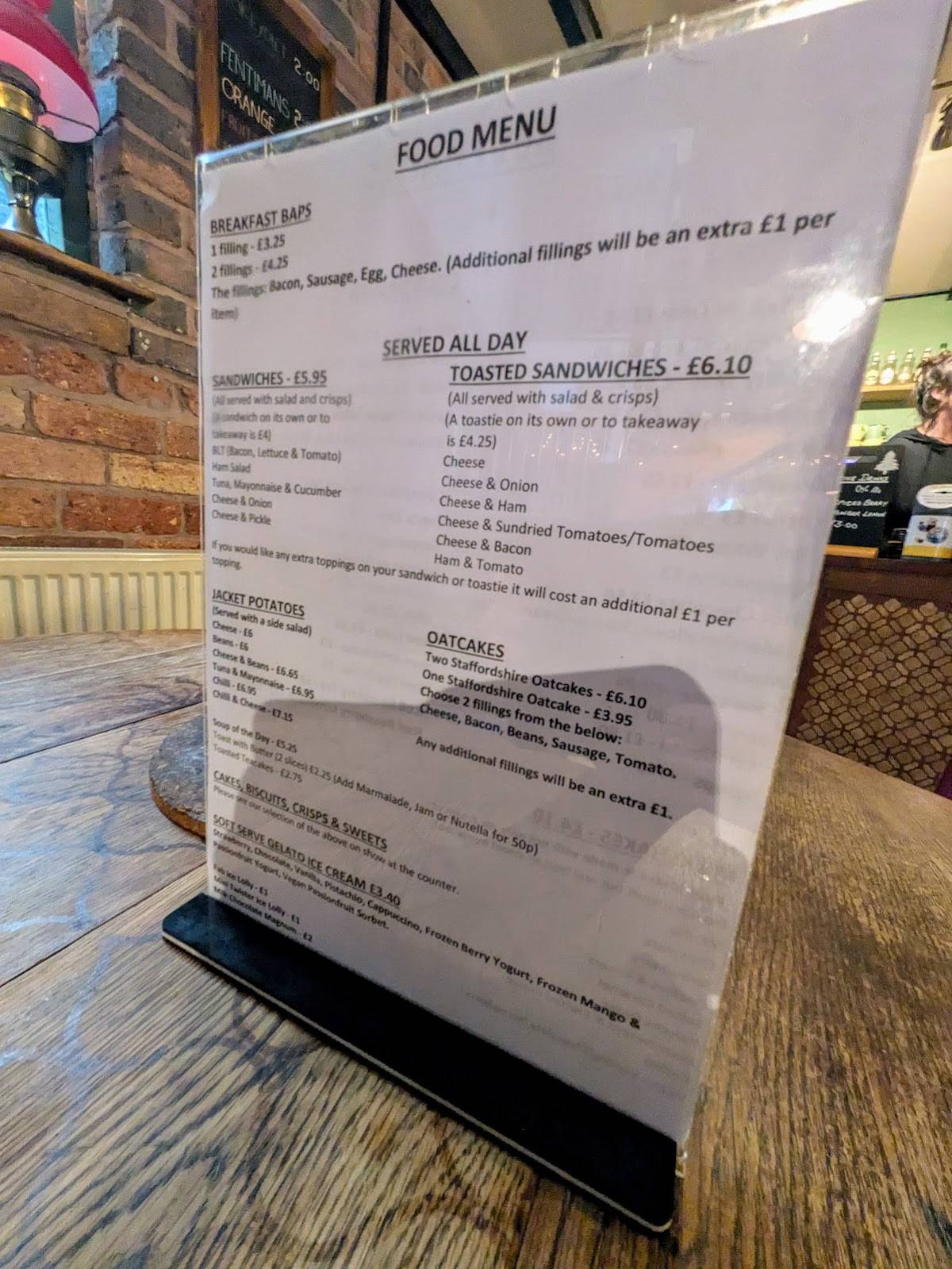 Menu at The Rook House, Stone