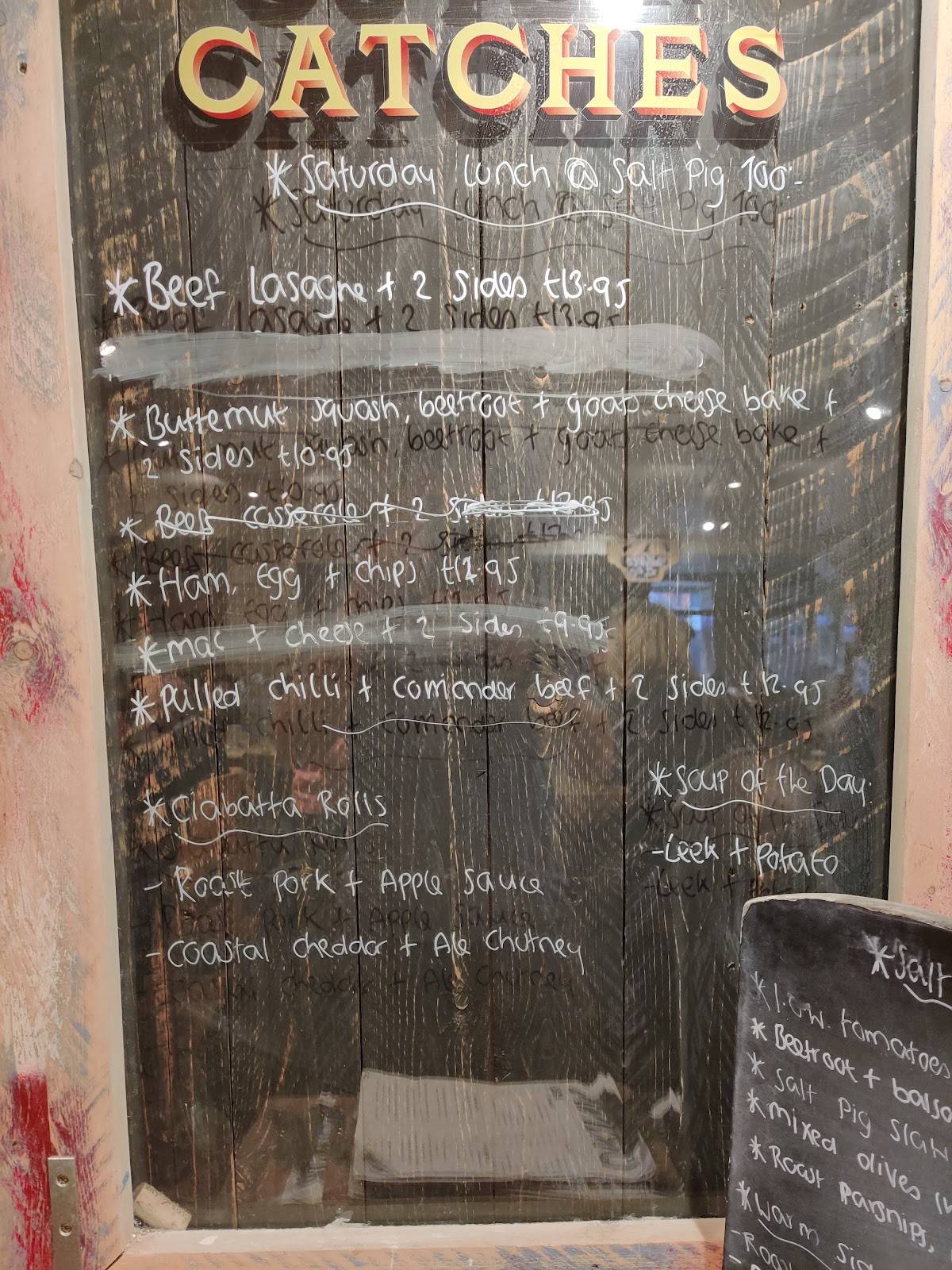 Menu at The Salt Pig Too restaurant, Swanage