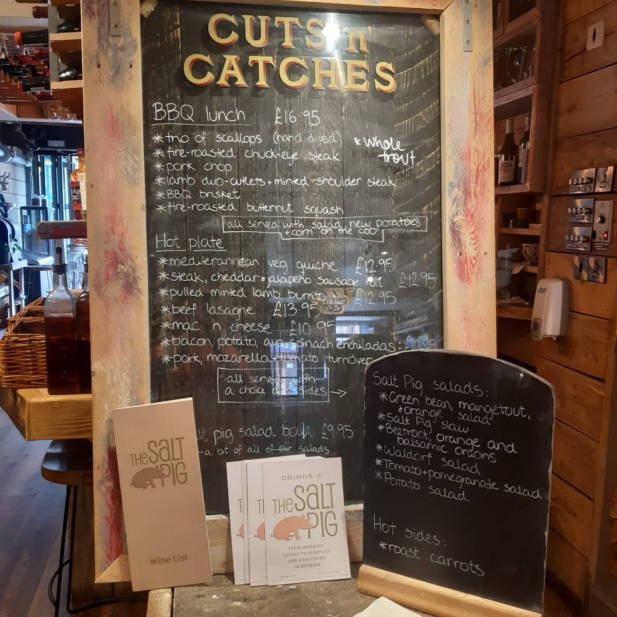 Menu at The Salt Pig Too restaurant, Swanage