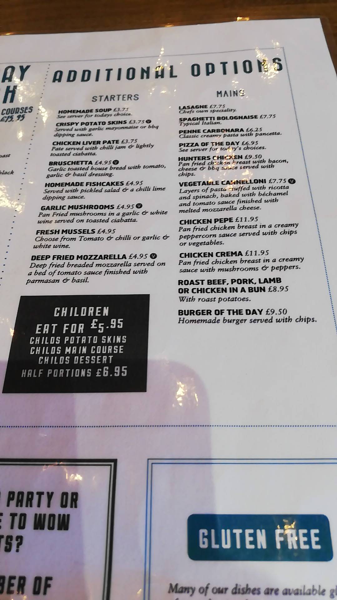 Menu at The Scullery restaurant, Sunderland