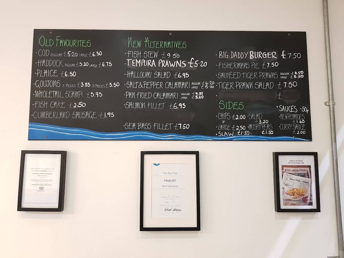 Menu at The Sea Tree Ware restaurant, Ware